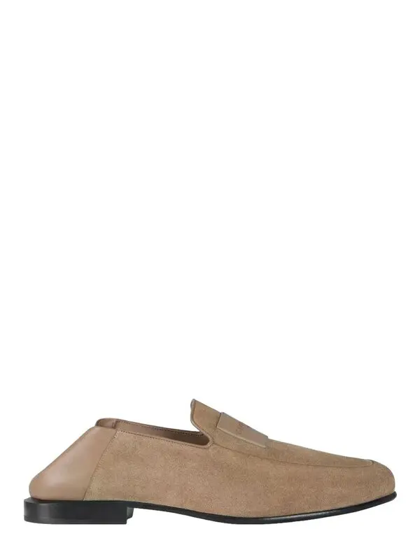 Givenchy Label Loafers In Suede - Neutrals