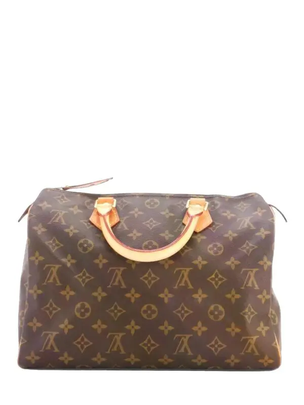 LOUIS VUITTON Speedy Handbag Monogram Canvas 30 Satchel - Brown