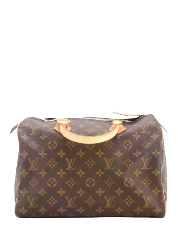LOUIS VUITTON Speedy Handbag Monogram Canvas 30 Satchel - Brown