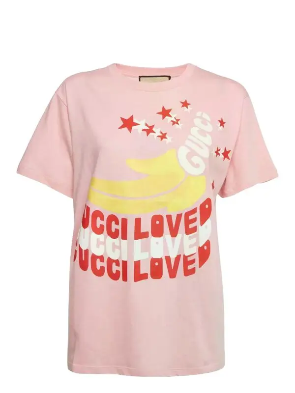 Gucci Graphic-print Oversized T-shirt - Pink