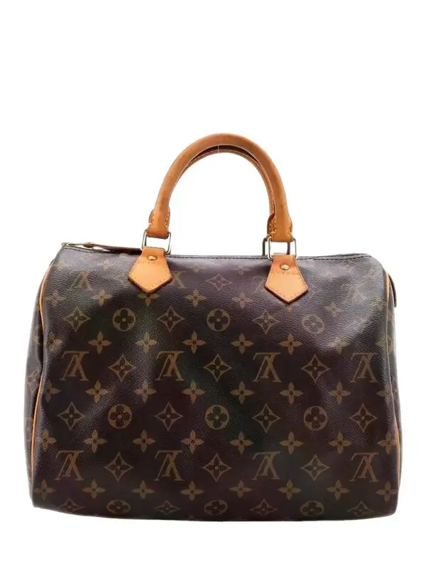 LOUIS VUITTON Speedy Handbag Monogram Canvas 30 Satchel - Brown