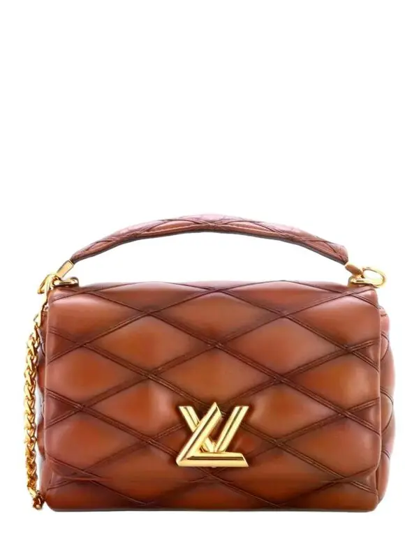 LOUIS VUITTON Go-14 Top Handle Nm Handbag Malletage Leather Mm Crossbody Bag - Brown