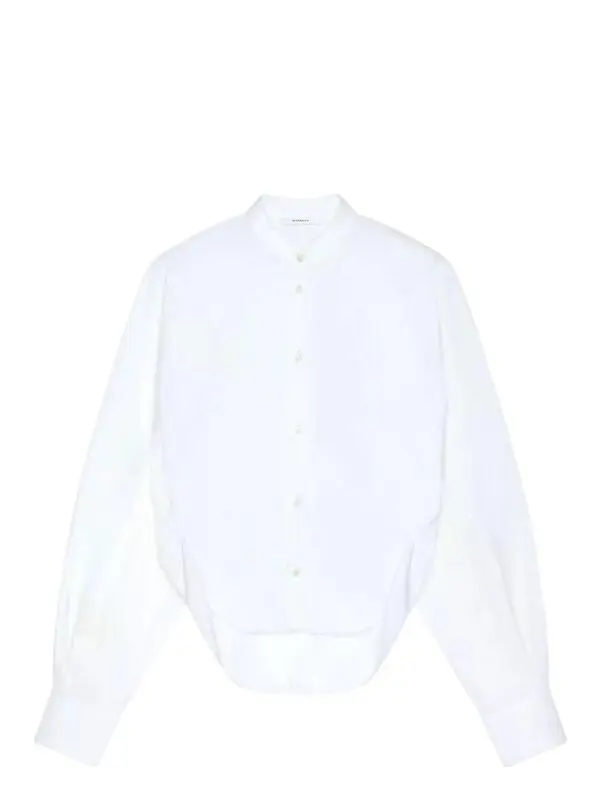 Givenchy Cocoon Slashed Shirt In Poplin - White