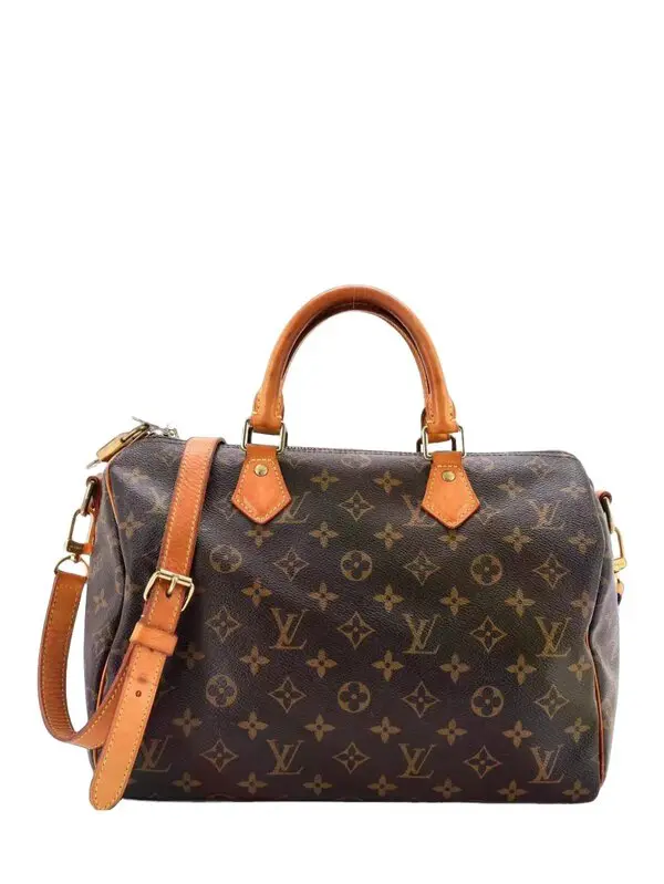 LOUIS VUITTON Speedy Bandouliere Bag Monogram Canvas 30 Satchel - Brown