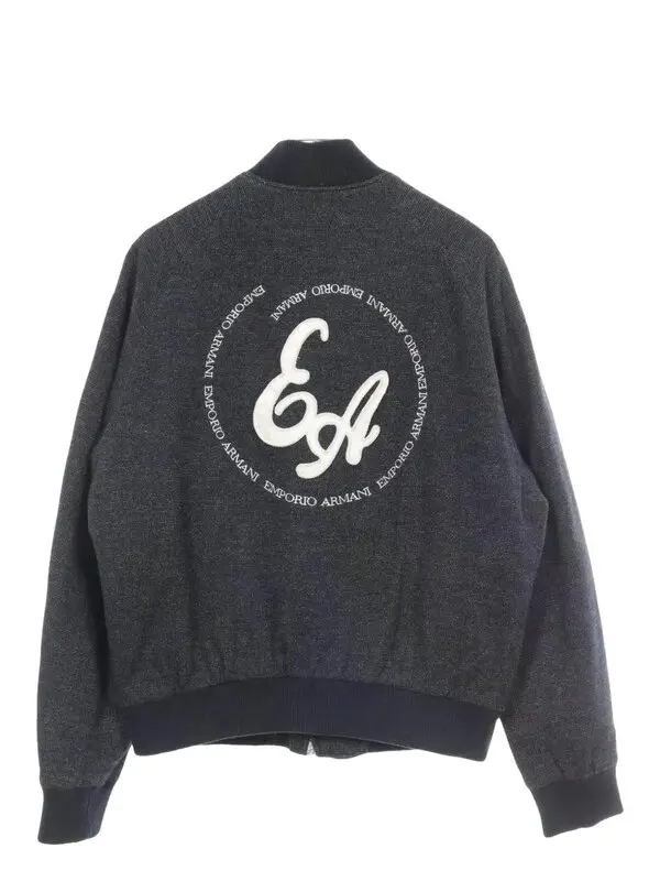 Emporio Armani 2000s Logo Bomber Jacket - Blue
