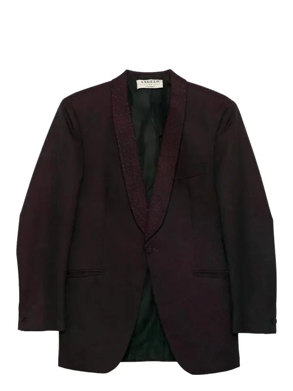 A.N.G.E.L.O. VINTAGE CULT 1960s Shawl-lapel Jacquard Jacket - Red