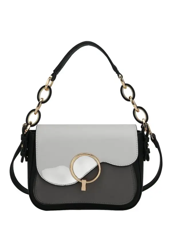 MKF COLLECTION BY MIA K. Fantasia Shouder Bag Charcoal Light Gray - Black Charcoal