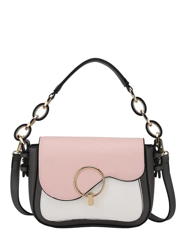 MKF COLLECTION BY MIA K. Fantasia Shouder Bag Charcoal White - Rose Gold