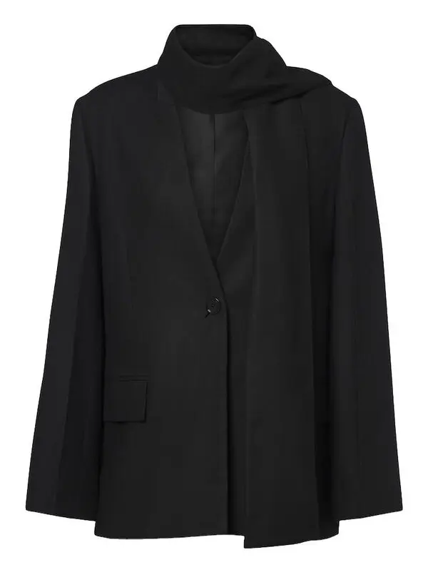 TOTEME Scarf-detail Blazer - Black