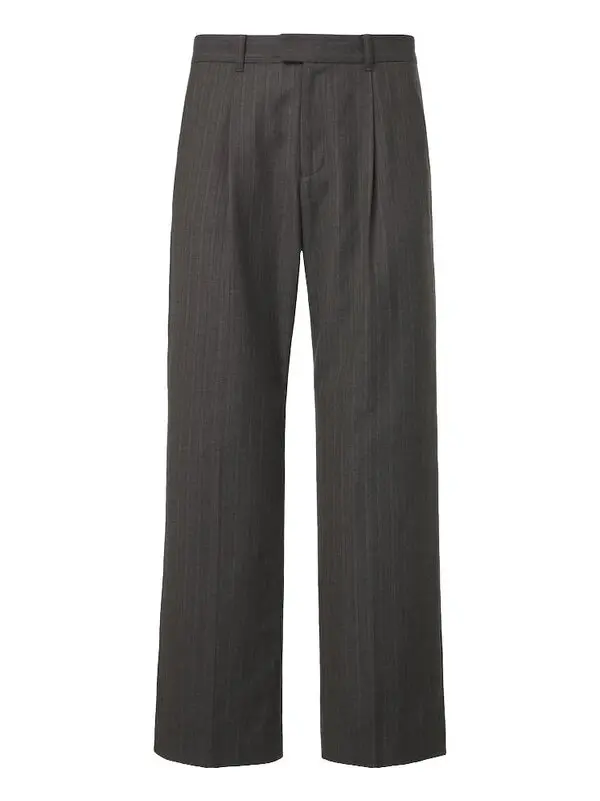 Our Legacy Slack Wool And Cotton Wide-leg Pants - Brown