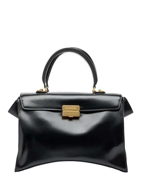 Balenciaga Hg Avenue Large Leather Top-handle Bag - Black