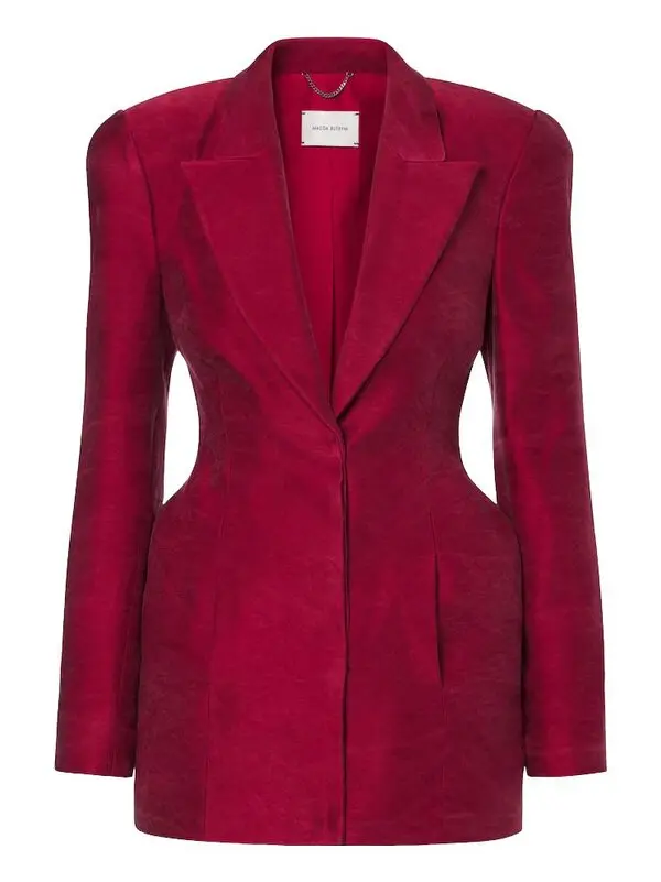 Magda Butrym Silk Blazer Dress - Red