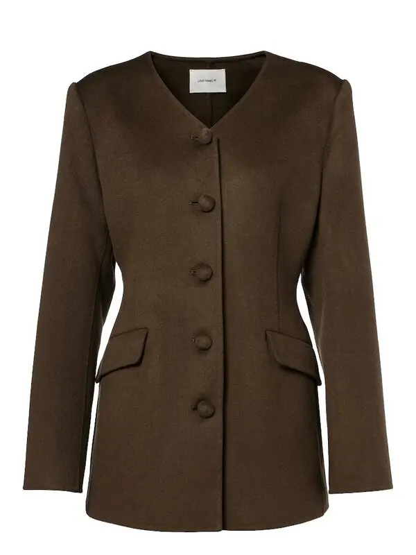 LISA YANG Wool And Cashmere Blazer - Brown