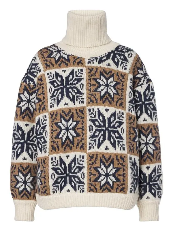 Magda Butrym Wool And Cashmere Turtleneck Sweater - Multicoloured