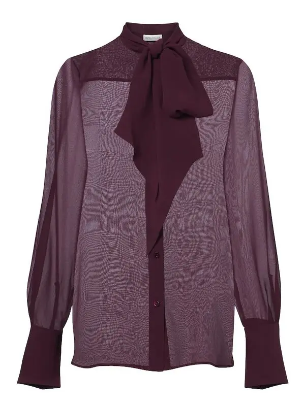 Nina Ricci Silk Chiffon Blouse - Purple