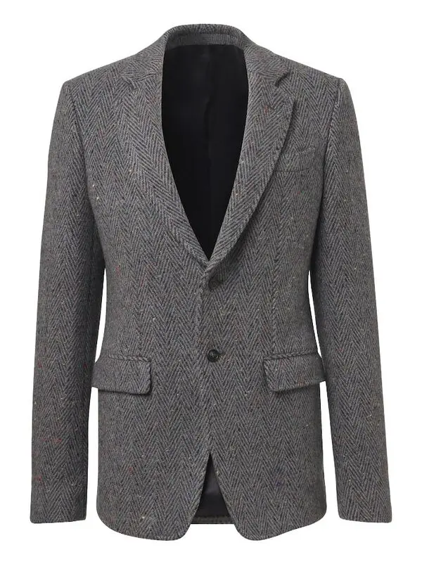 Gabriela Hearst Irving Herringbone Wool And Cashmere Jacket - Grey