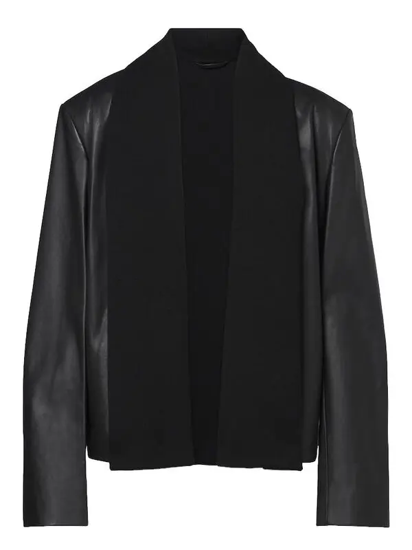 TOTEME Tie-neck Leather Jacket - Black