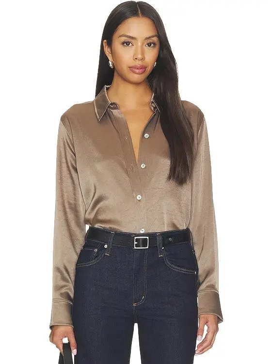 Citizens Of Humanity Tullah Shirt In Brown - Cocoa