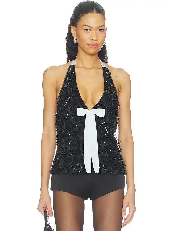 Sandy Liang Hydra Top - Black