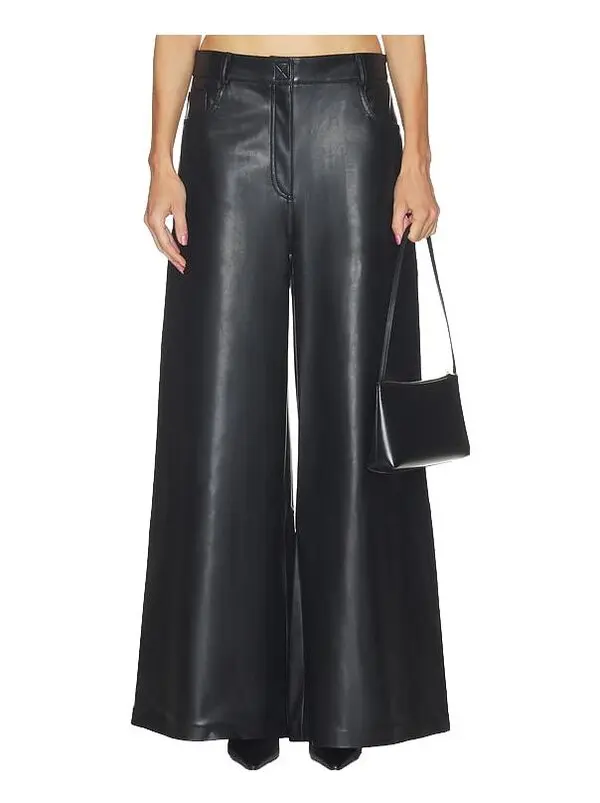 Norma Kamali Oversized Wide Pant - Black