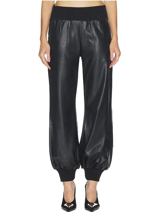 Norma Kamali Puff Jog Pant - Black