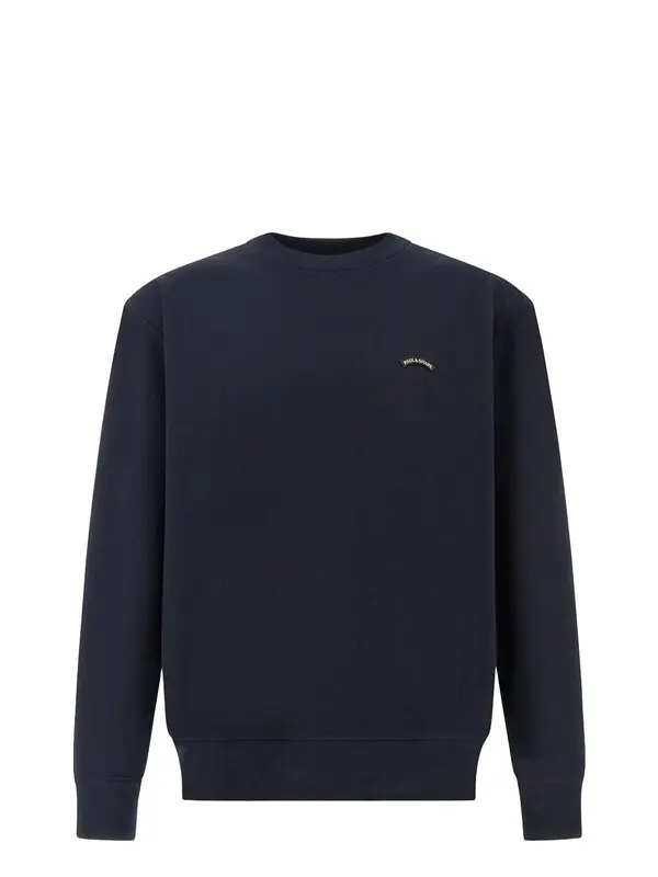 Paul & Shark X-soft Cotton Sweatshirt With Moon Badge - Blue