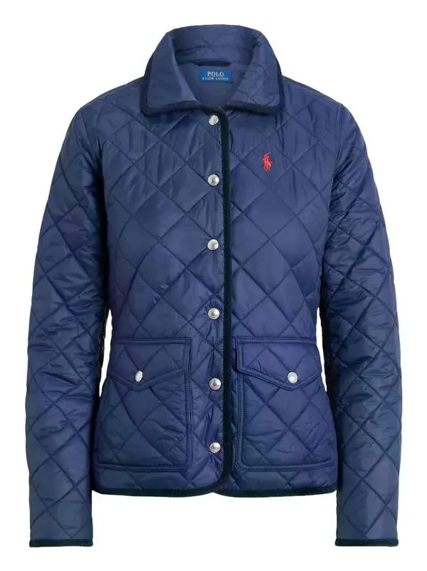 Polo Ralph Lauren Quilted Logo-embroidered Jacket - Blue