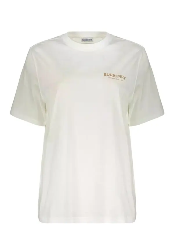 Burberry Logo-print Round-neck T-shirt - Neutrals