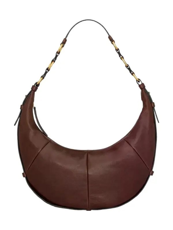 Saint Laurent Hobi Lambskin Shoulder Bag - Brown