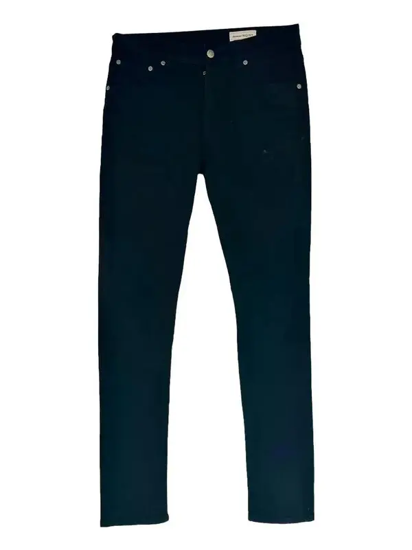 Alexander McQueen Logo-embroidered Slim-fit Jeans - Black