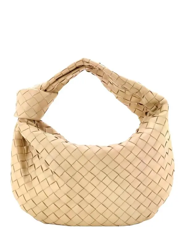 Bottega Veneta Bv Jodie Intrecciato Nappa Teen Hobo Bag - Neutrals