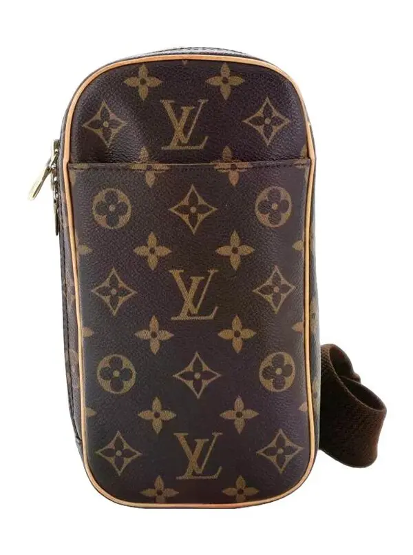 LOUIS VUITTON Pochette Gange Monogram Canvas Belt Bag - Brown