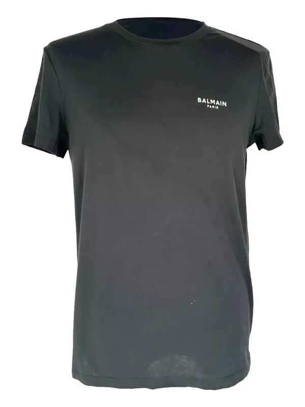 Balmain Logo-flocked T-shirt - Black