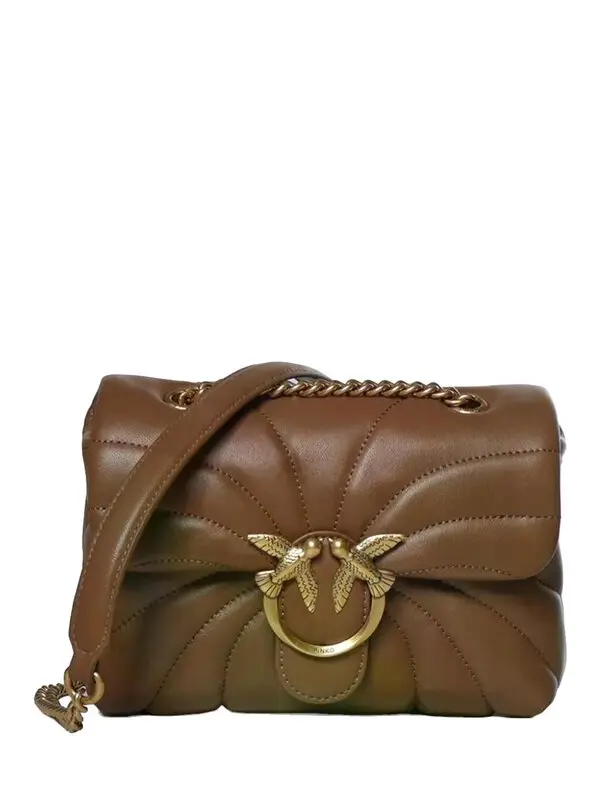Pinko Mini Love Shoulder Bag - Brown