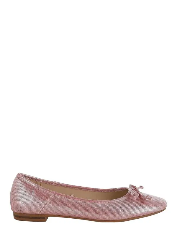 RAG & CO Agshin Metallic Ballet Flats In By - Red