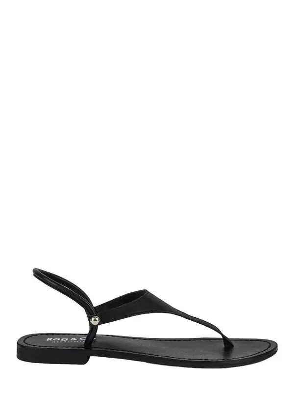 RAG & CO Madeline Flat Thong Sandals By - Black