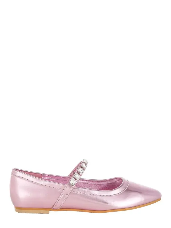 RAG & CO Gloxinia Metallic Mary Jane Ballerinas In By - Pink