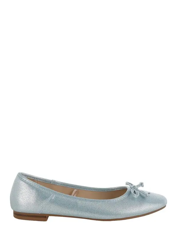 RAG & CO Agshin Metallic Ballet Flats In Baby By - Blue