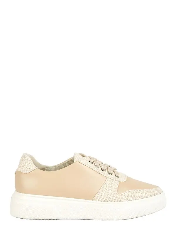 RAG & CO Neutrals Kjaer Dual Tone Leather Sneakers In Beige By - Beige/black