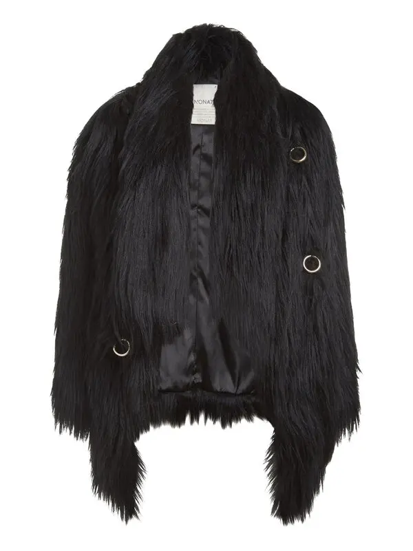 N'ONAT King Wrap Vegan Coat - Black
