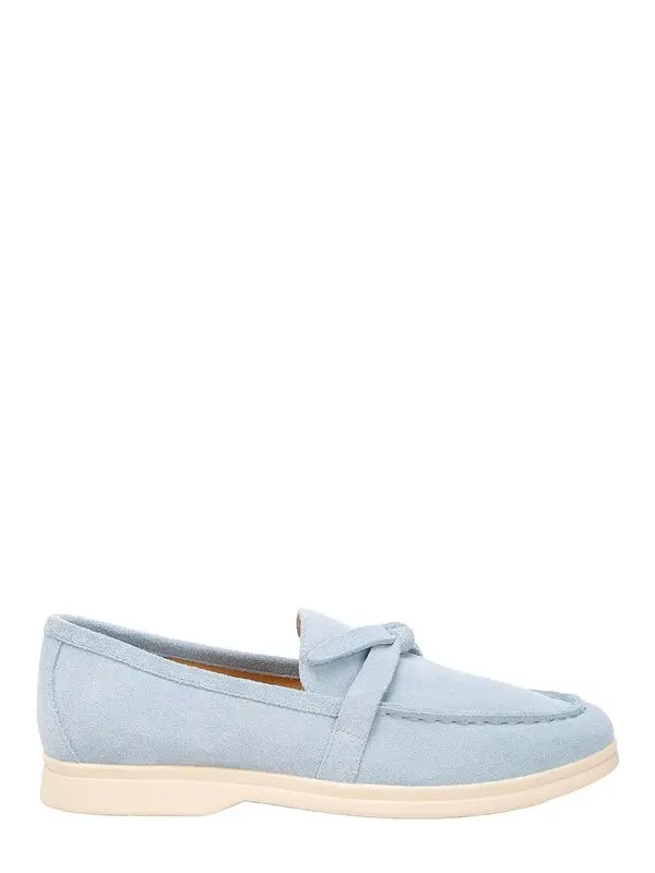 RAG & CO Nautica Genuine Suede Knot Detailed Loafers In Baby By - Blue
