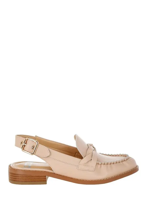 RAG & CO Neutrals Jemykin Genuine Leather Loafer Sandals In Beige By - Beige/black