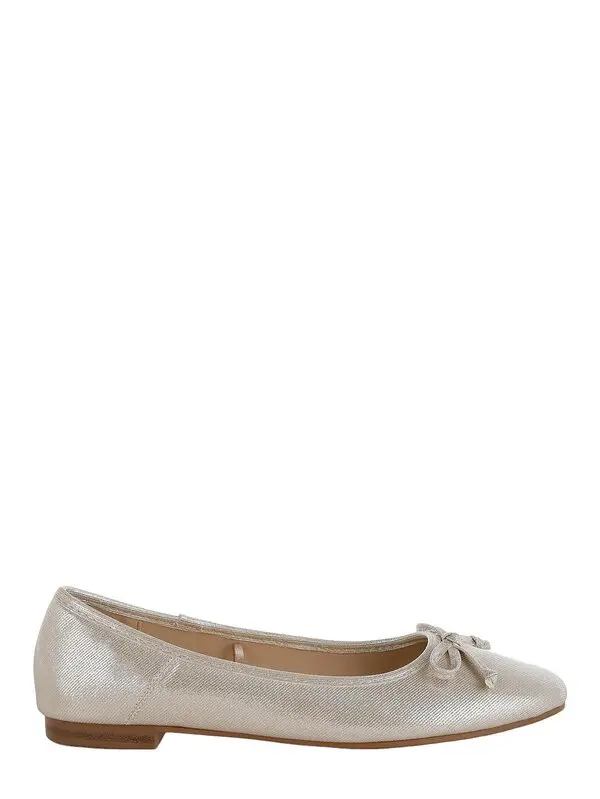RAG & CO Agshin Metallic Ballet Flats In By - Gold