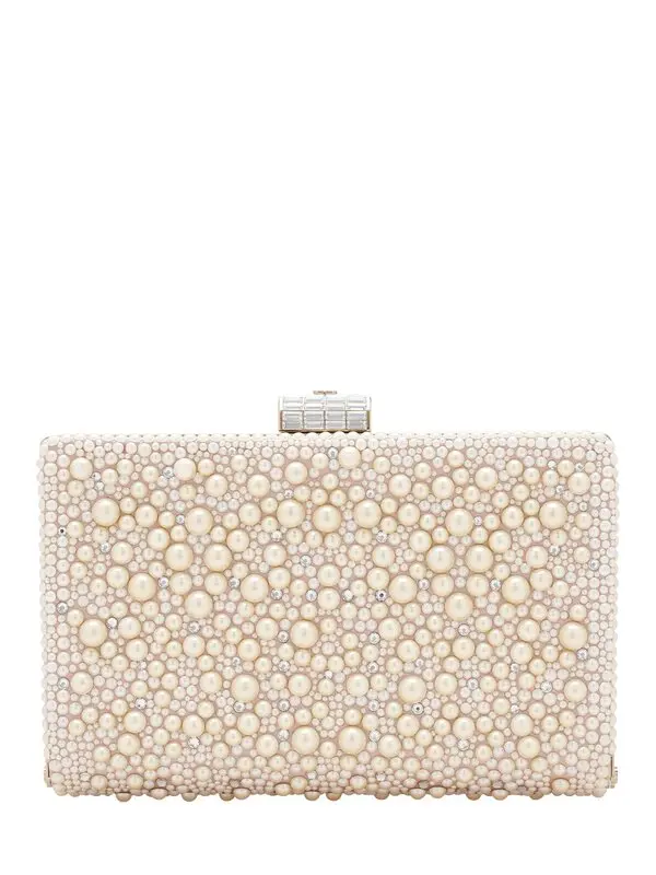 Valentino Garavani Berthe Pearl-embellished Minaudiere - Ivory