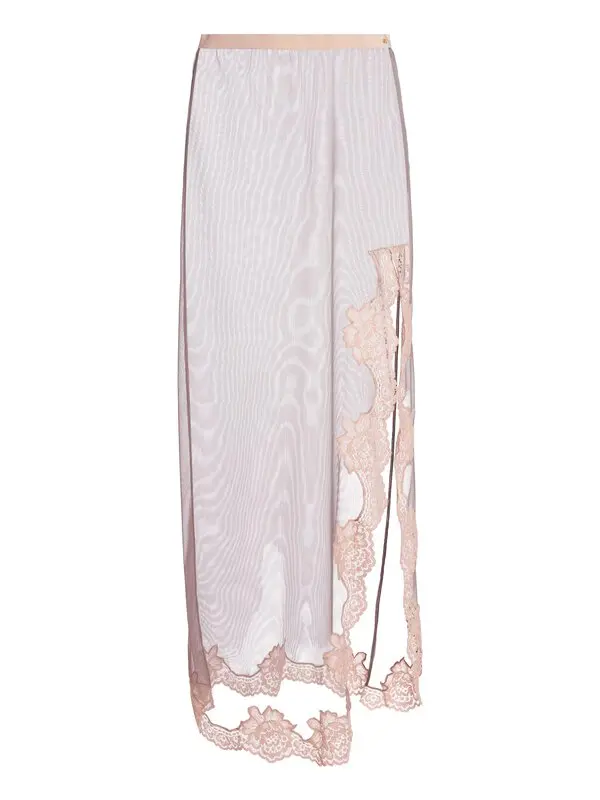 Valentino Garavani Lace-trimmed Tulle Maxi Skirt - Grey