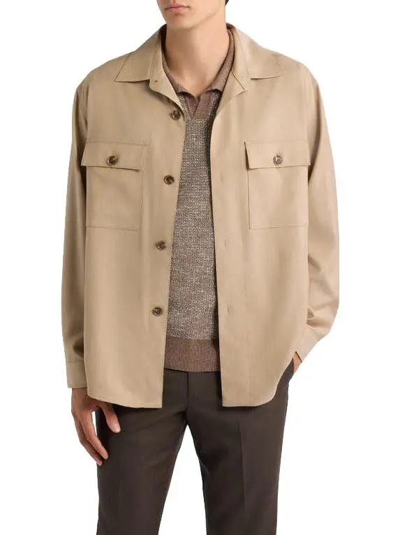 BOSS Carper Shirt Jacket - Medium Beige
