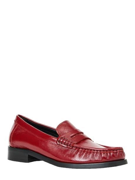 Aquatalia Tabitha Water Repellent Penny Loafer - Rouge Naplak