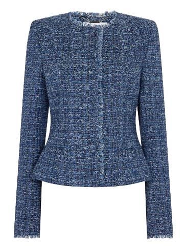 REALLY WILD CLOTHING Audrey Boucle Jacket - Blue Denim