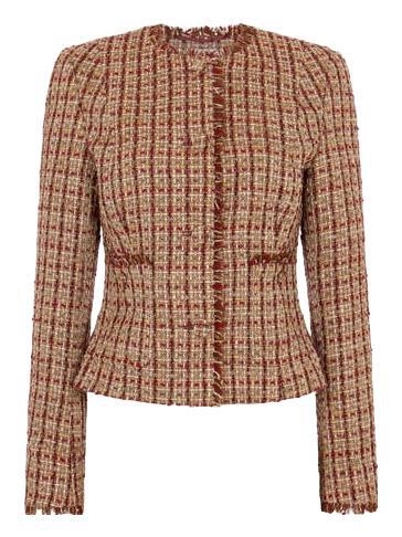 REALLY WILD CLOTHING Audrey Boucle Jacket - Red/gold