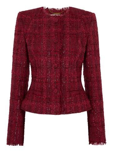 REALLY WILD CLOTHING Audrey Boucle Jacket - Wine